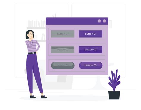 Girl Select Button Style Flat Design 9571153 Vector Art At Vecteezy