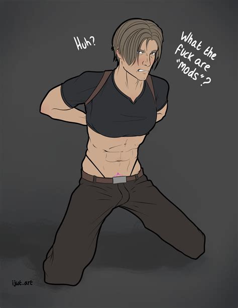 Rule 34 Arms Behind Back Blush Blushing Buldge Crop Top Cursing Ijwt Art Leon Scott Kennedy