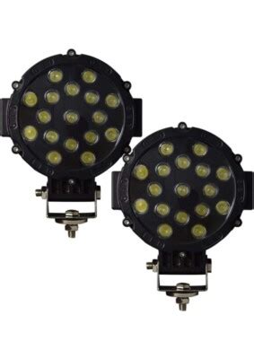 Gyspirit Led Round Light Pod Bar 2pack 51w 7 Round Led Offroad Lights