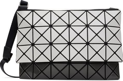 Bao Bao Issey Miyake Black And Off White Prism Kangaroo Crossbody Bag