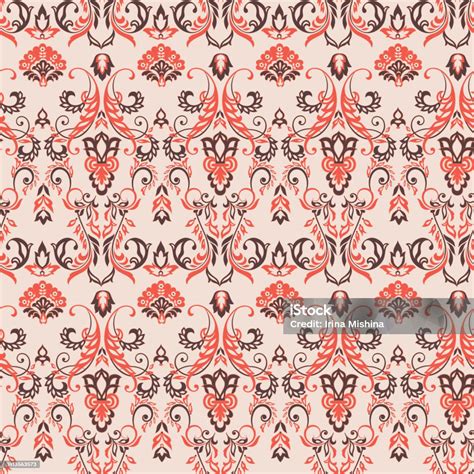 빈티지 플로럴 원활 한 패튼 고전적인 바로크 벽지 원활한 벡터 배경 0명에 대한 스톡 벡터 아트 및 기타 이미지 0명 꽃무늬 다마스크 천 Istock