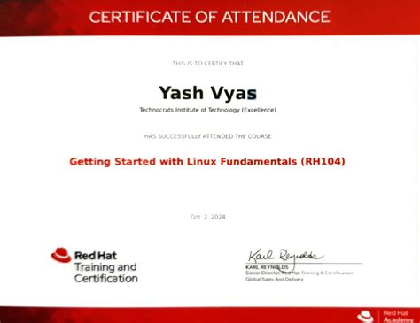 Yash Vyas On Linkedin Linux Redhat Opensource Learningjourney