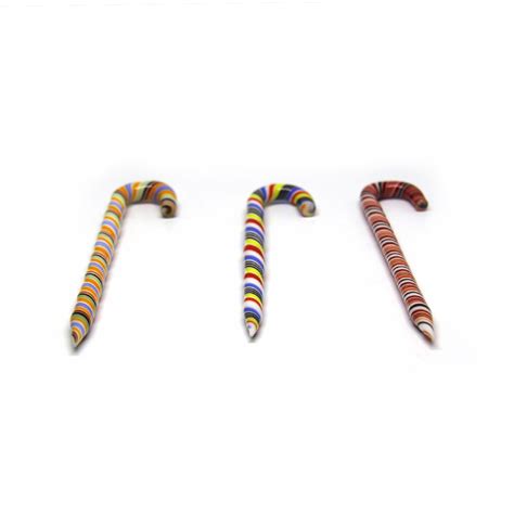 Assorted Candy Cane Glass Dabber Pit Bull Glass