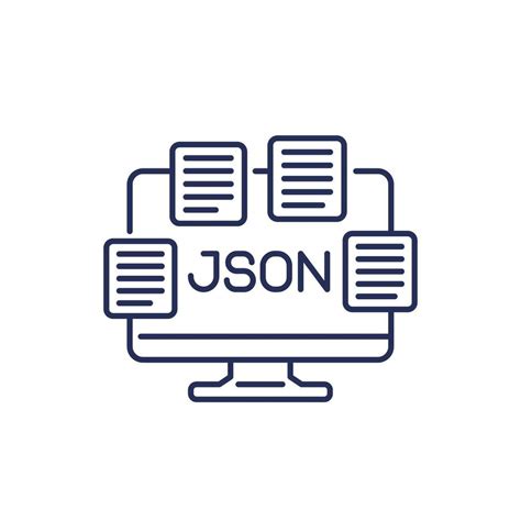 Json Files Documents Line Icon 28621838 Vector Art At Vecteezy