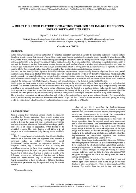 Pdf A Multi Threaded Feature Extraction Tool For Sar Images Using