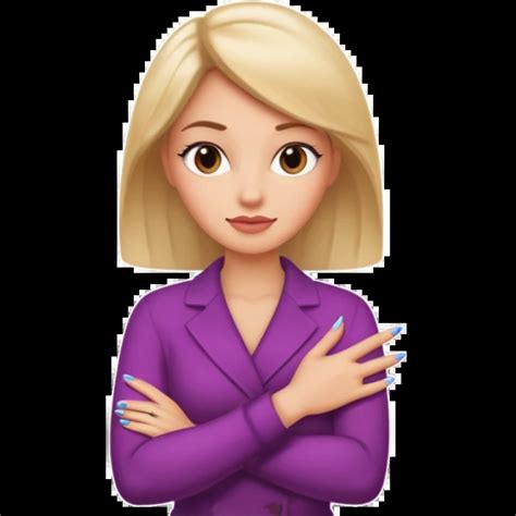 Lady Emoji With Sassy Face And Arms And Hands With Nails Emoji