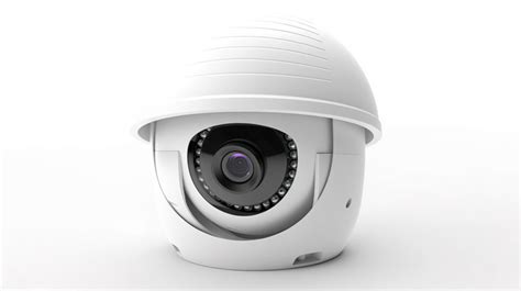 Surveillance Camera 3d Render Of An Isolated White Cctv System On A Web