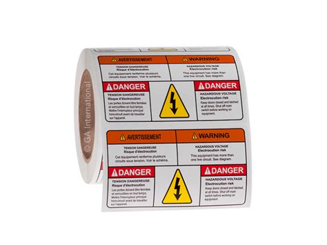 Hazardous Voltage Warning Label 5 X 29375 Zel 001 05 Industritag