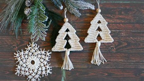 diy macrame christmas tree 🎄 hanging ornaments macrame patterns tutorials macrame patterns