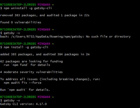 My Gatsby Cli Version Is Decrease After I Update It · Gatsbyjs Gatsby