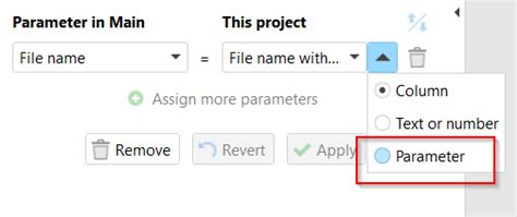 how to assign values in columns to a parameter easymorph community data preparation