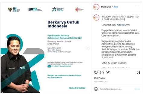 Siap Siap Pengumuman Hasil TKD Dan Core Values Rekrutmen BUMN Keluar Besok