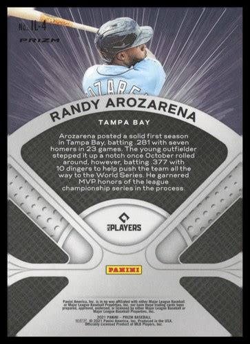 2021 Panini Prizm Il 4 Randy Arozarena Tampa Bay Rays Baseball Card Ebay