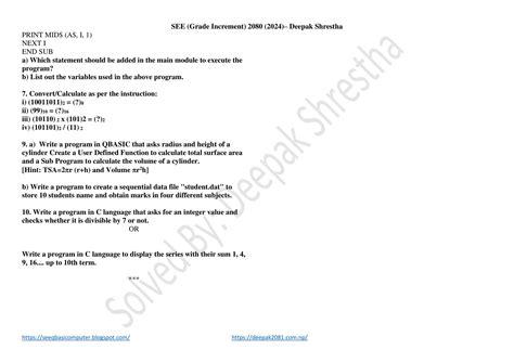 Slc Slc See Qbasic Programming With Computer Science