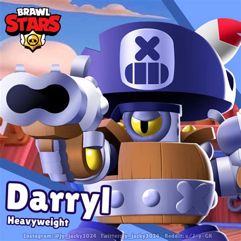 How To Draw Darryl Brawl Stars