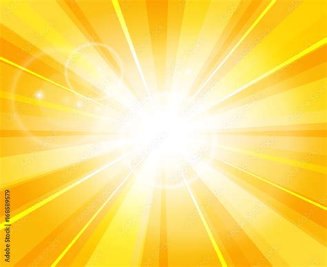 Sun Beams Pattern Summer Day Bright Light Hot Yellow Vector