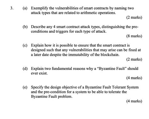 Solved 3 A Exemplify The Vulnerabilities Of Smart