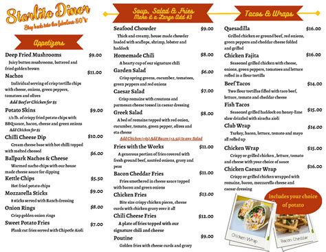 Starlite Menu Starlite Diner