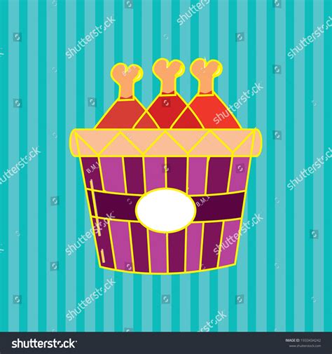Fast Food Fried Chicken Vector Image Stock Vector Royalty Free