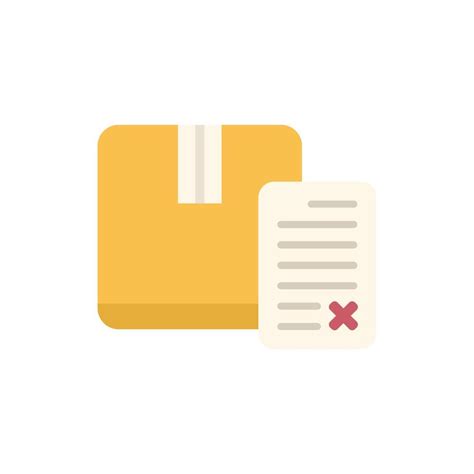 Rejected Parcel Delivery With Cardboard Box And Document With Error