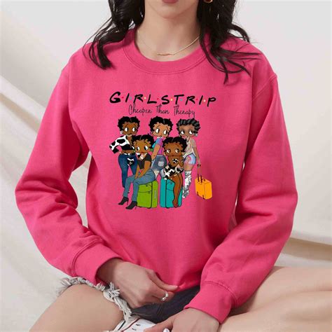 Black Girls Trip Betty Boop Sweatshirt Girls Trip Cheaper Than Therapy