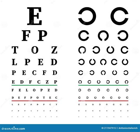 Eye Test Chart Eye Care Test Placard With Latin Letters Vision Exam