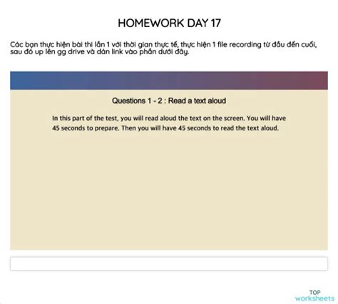 Homework Day 17 Interactive Worksheet Topworksheets