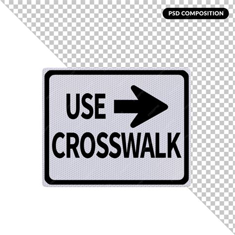 Un Panneau Indiquant Utiliser Le Passage Pour Piétons Avec Une Flèche