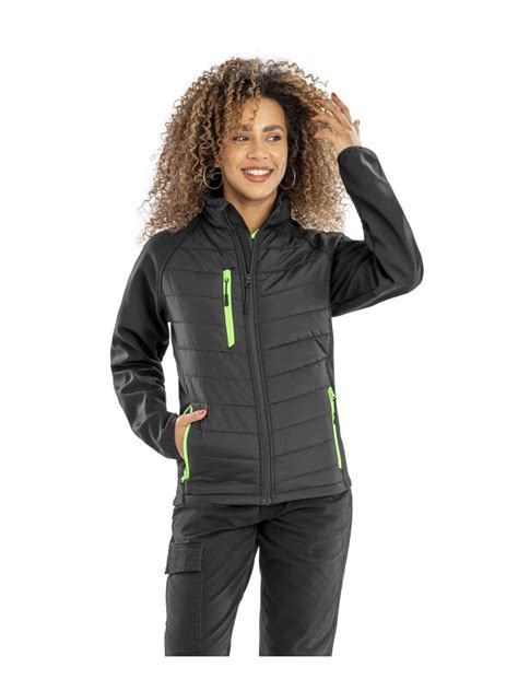 Plain Jacket Compass Padded Softshell Jacket Result Genuine Recycled