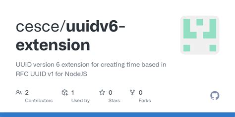 Github Cesceuuidv6 Extension Uuid Version 6 Extension For Creating Time Based In Rfc Uuid V1