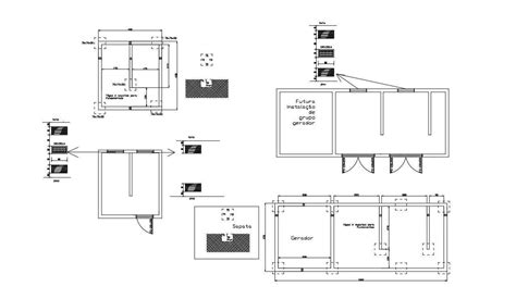 Generator Room Plan With Electrical Automation Blocks