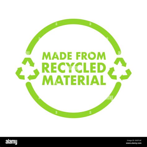 Made With Recycled Materials Sign Label Vector Stock Illustration Stock Vector Image And Art Alamy
