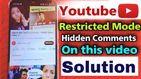 Youtube Restricted Mode Hidden Comments On This Video Problem Youtube