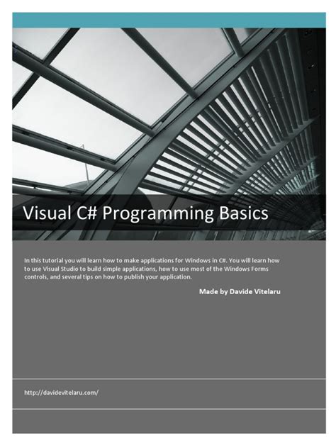 visual c programming basics pdf c programming language c sharp