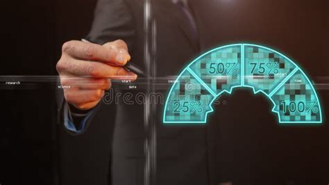 Half Of A Pie Chart Showing 100 Percent Utilisation Over The Open Palm