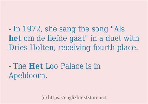 Het Use In Sentences Englishteststore Blog