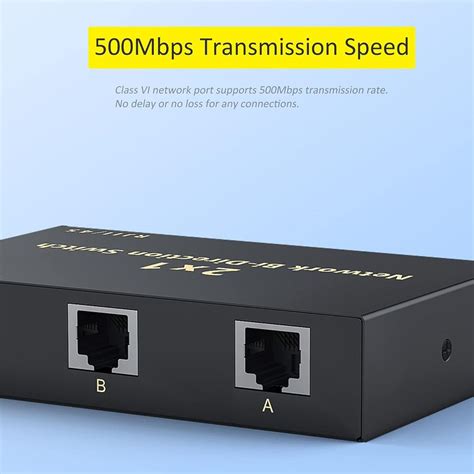 Great Choice Products Rj45 Network Switch Selector 2x1 Ethernet Rj45 Network Switch Splitter