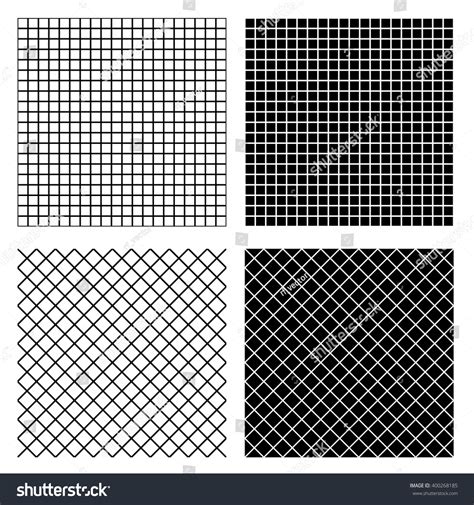 Grid Mesh Textures Set Seamless Monochrome Stock Vector Royalty Free Shutterstock