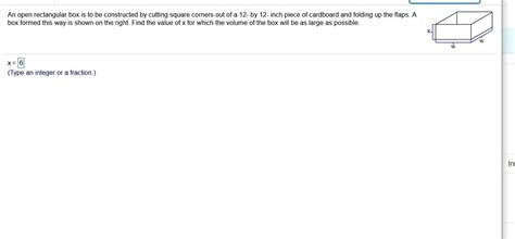 solved an open rectangular box is to be constructed by