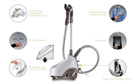 Kenwood Garment Steamer 1500w With 2l Water Tank Capacity Rotary