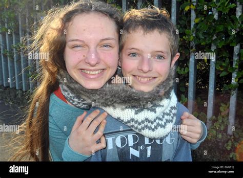 Sister And Brother Bonding And Having Fun Stock Photo Alamy
