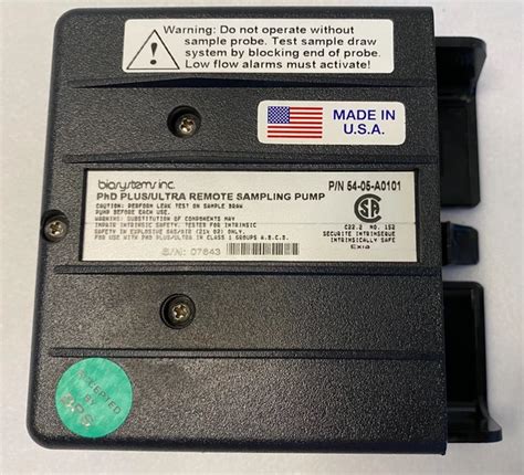 Biosystem Phd Plus Biometric Calibration Kit And Sampling Pump Sperian