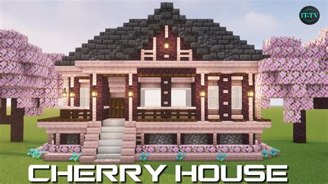 Building A Cherry Blossom House In Minecraft Tutorial Youtube