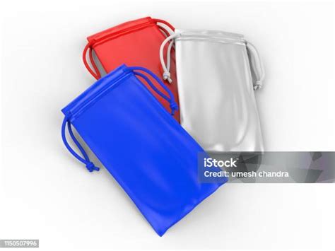 브랜딩 및 모의 업을위한 빈 드로 스트링 파우치 3d 렌더 일러스트레이션 0명에 대한 스톡 사진 및 기타 이미지 0명