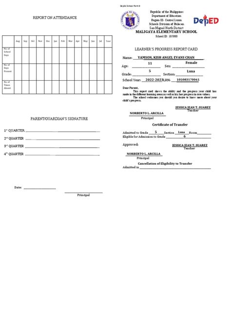 Sf9 School Report Card Pdf
