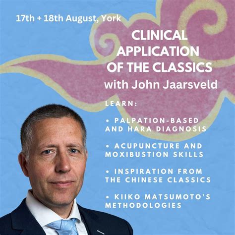 Acupuncture Kiikomatsumotostyle Education John Jaarsveld