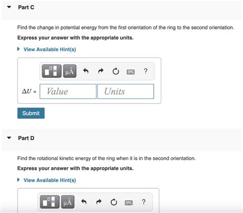 Solved IDENTIFY And SET UP A Circular Ring With Area 4 45 Chegg Com