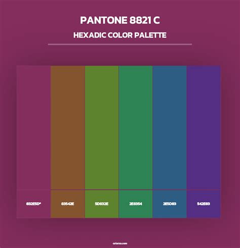 Pantone 8821 C Color Palettes
