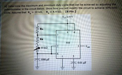 Solved A Determine The Maximum And Minimum Duty Cycle That Can Be