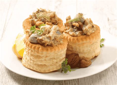 French Vol Au Vent Chicken And Mushroom Puff Pastry Delishglobe